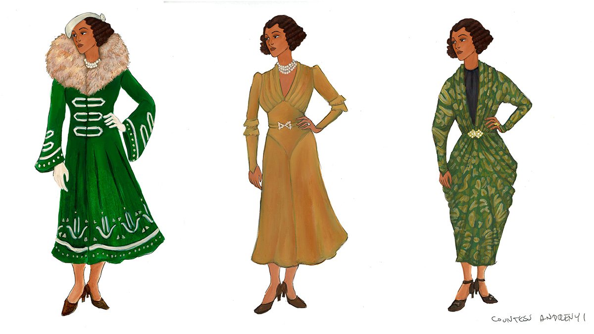 Murder on the Orient Express Costume Renderings | Milwaukee Rep